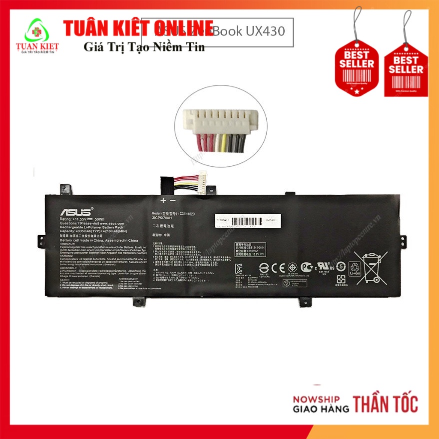 Pin laptop Asus ZenBook UX430 C31N1620 | Shopee Việt Nam