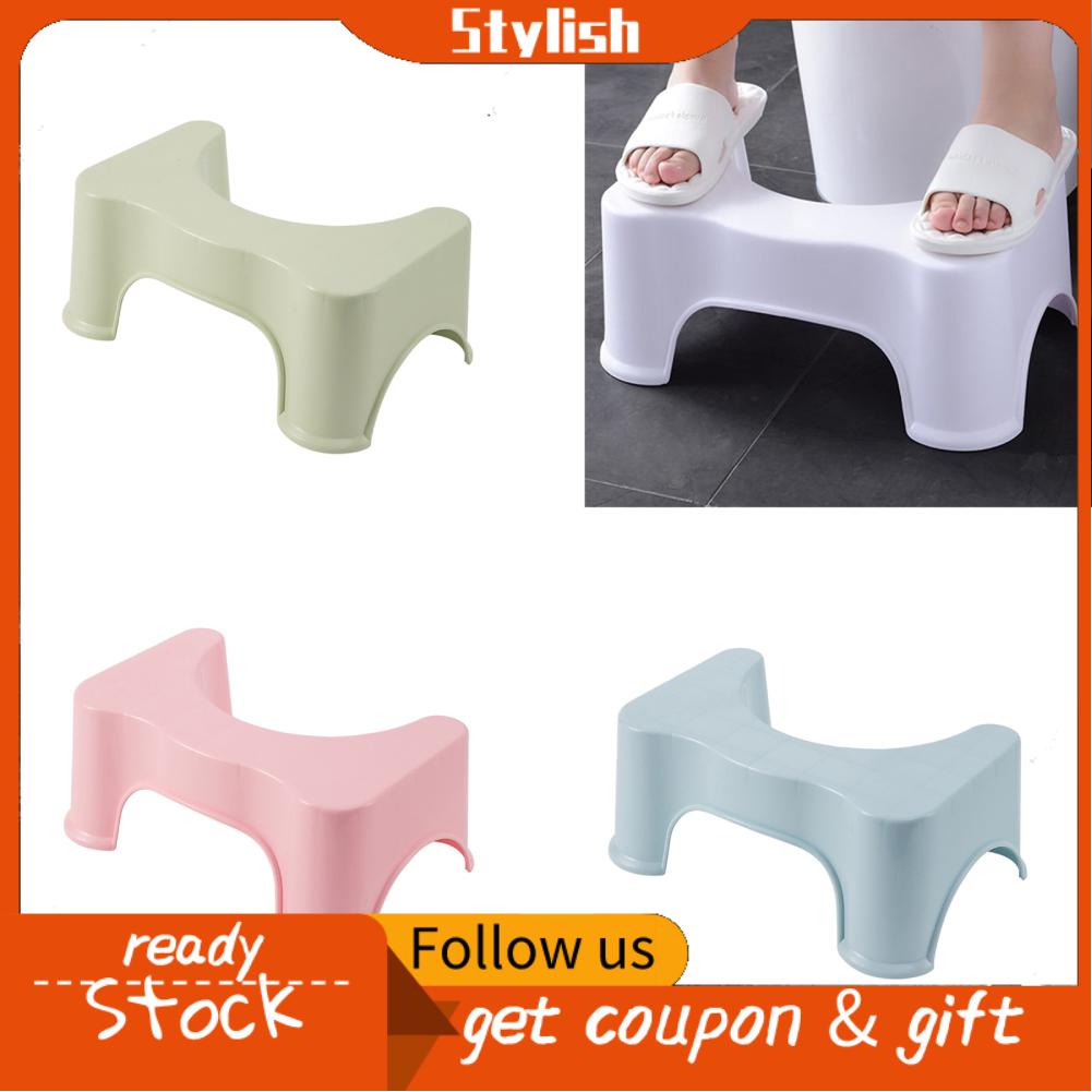 Stylish365 Toilet Step Stool Ergonomic 35° Universal Prevent Slipping ...