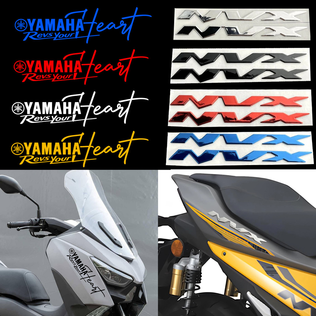 Yamaha NVX Logo Sticker 3D Nhựa Gel Xe Máy Thân Chống Thấm Nước Decal ...