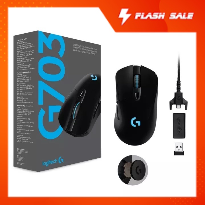 [TĂNG PAD MOUSE] Chuột Gaming Không Dây Logitech G703 Hero LightSpeed ...
