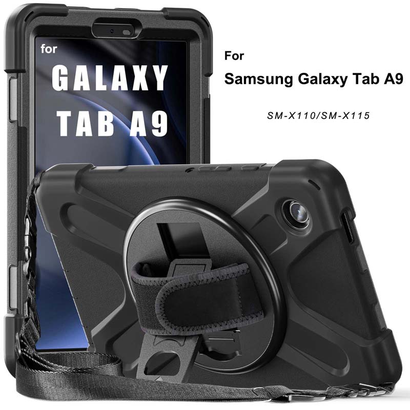 Ốp Điện Thoại Silicon Chống Sốc Có Dây Đeo Cho Samsung Galaxy Tab A9 SM-X115 X110 case taba9 8.7 ...