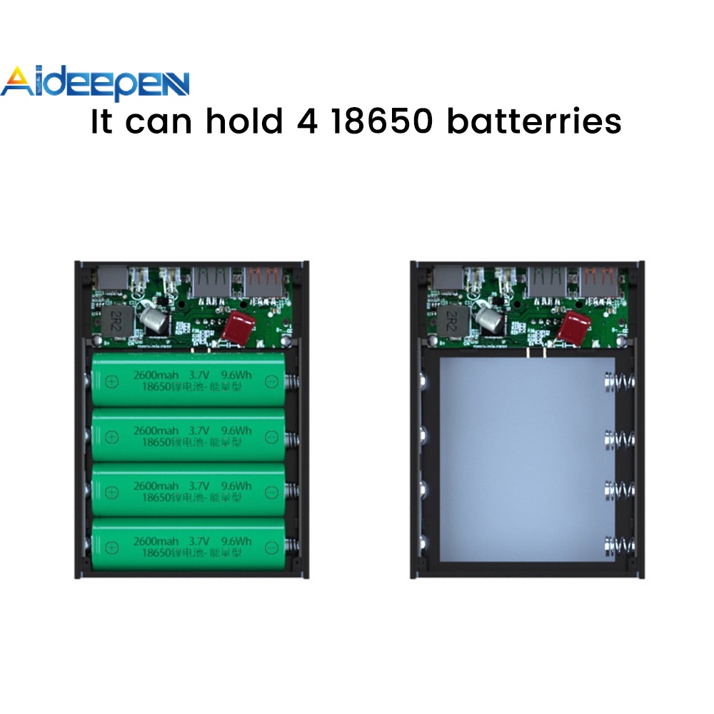Vỏ hộp sạc DIY AIDEEPEN cho 4 pin 18650 | Shopee Việt Nam