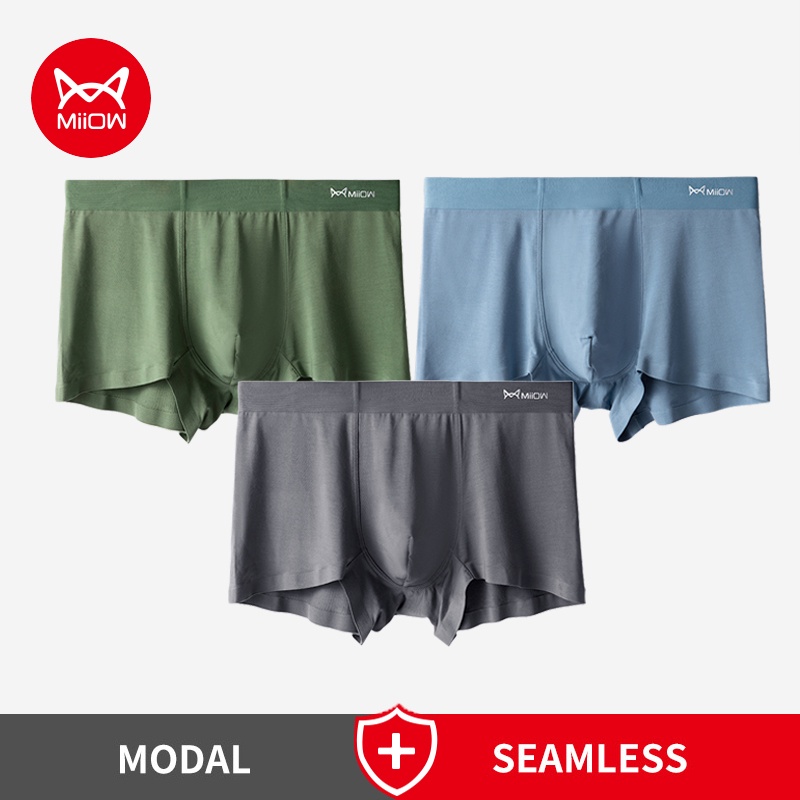 Miiow Quần Lót boxer m1130 3a Không Đường May Kháng Khuẩn Quyến Rũ Cho Nam | Shopee Việt Nam