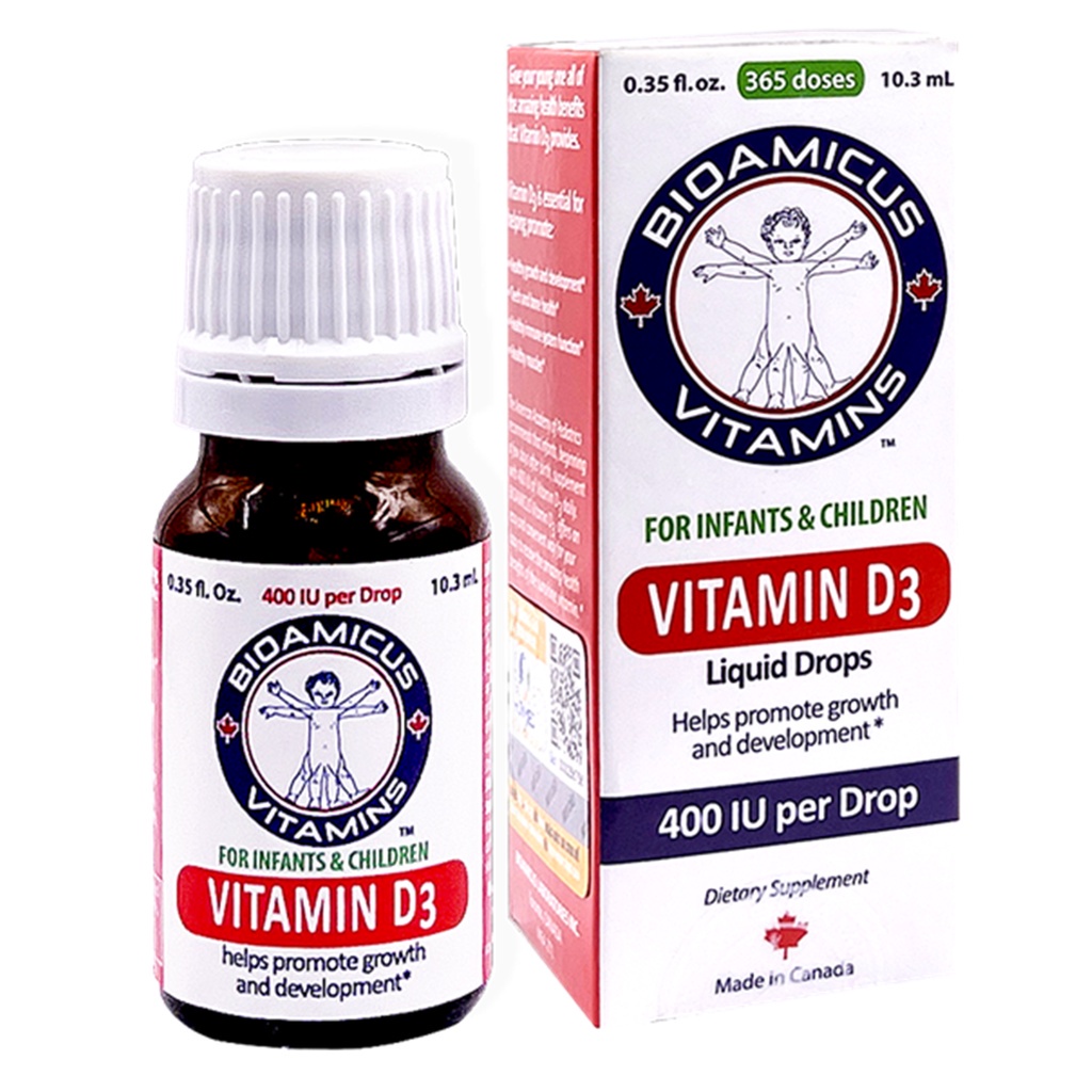 Vitamin BioAmicus D3 K2-MK7 - Hỗ trợ bé hấp thu canxi , chắc khỏe xương ...