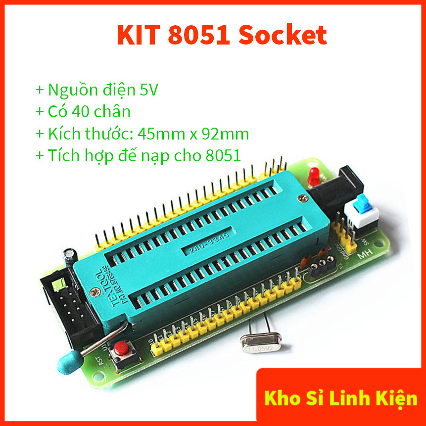 Kit 8051 Socket Mở Rộng 40 Chân - Tích Hợp Đế Nạp Chip 89S52 | Shopee Việt Nam