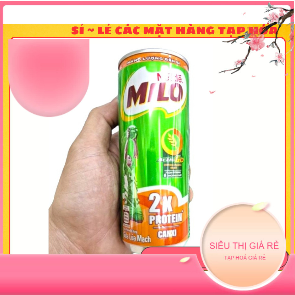 (STGR) MILO LON 240ML X2 PROTEIN VÀ CANXI | Shopee Việt Nam