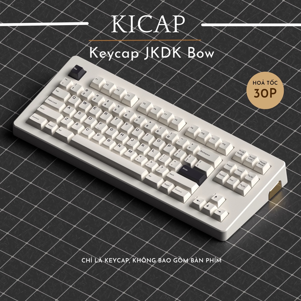 Bộ keycap cherry JKDK BoW, GoW, RoW nhựa PBT cao cấp, nút phím lắp cho ...