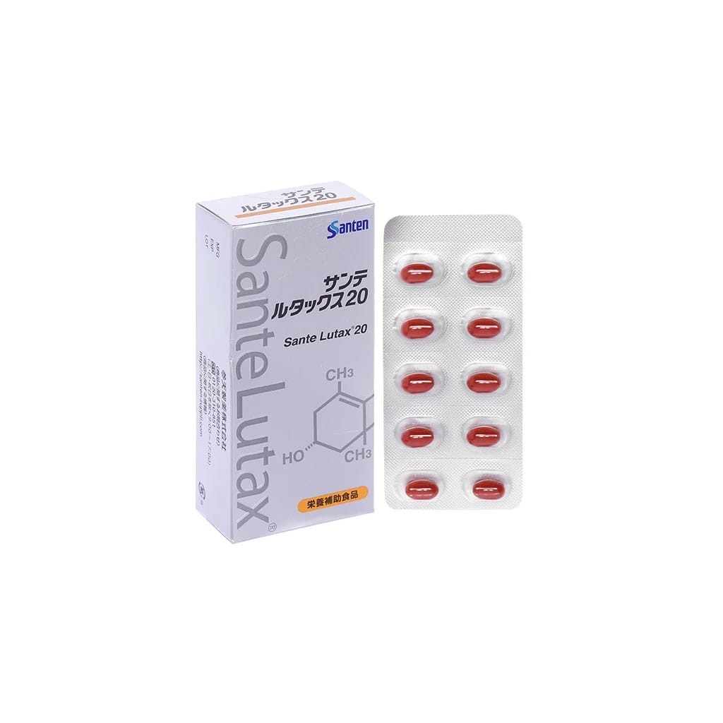 [ Date tháng 09/2025]Viên uống bổ mắt Sante Lutax 20 mg hộp 30 viên ...