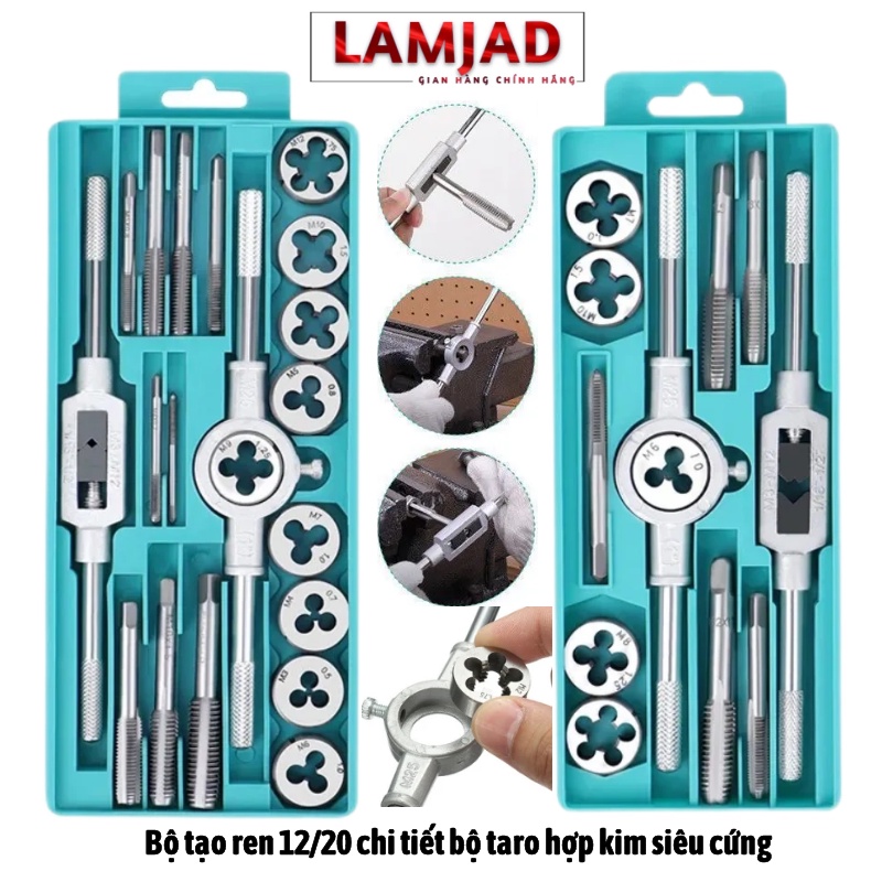 Bộ tạo ren 12 20 chi LAMJAD tiết bộ taro hợp kim siêu cứng | Shopee ...
