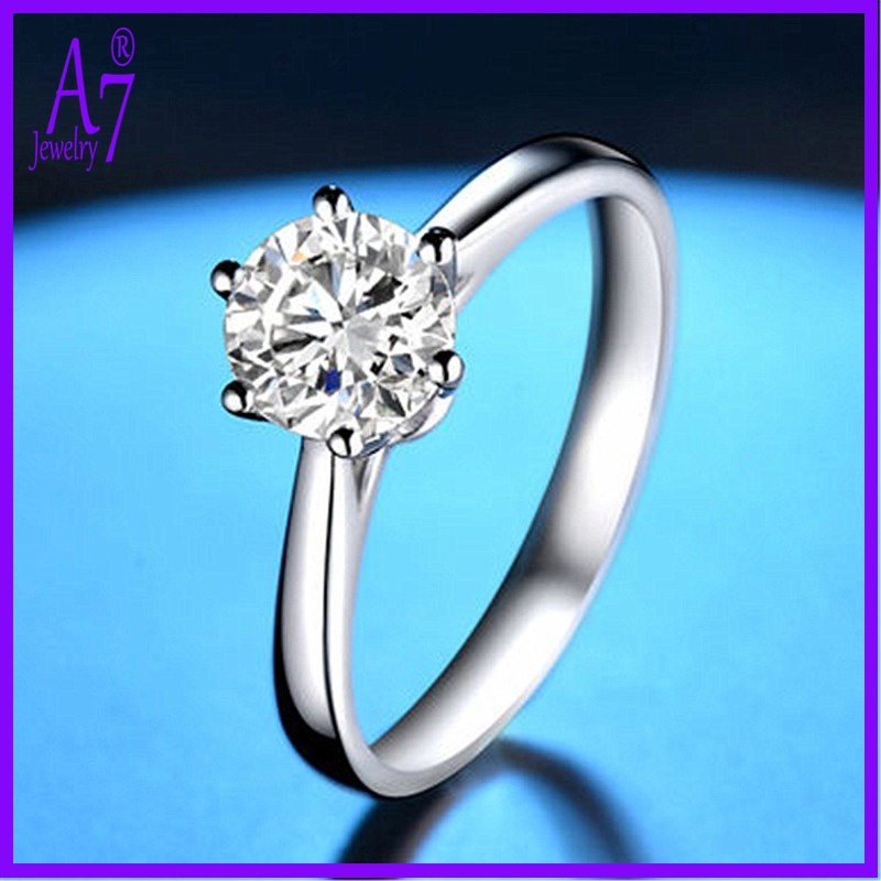 Nhẫn Bạch Kim Chống Dị Ứng Bằng Bạc s925 1 karat jjh1635 | Shopee Việt Nam