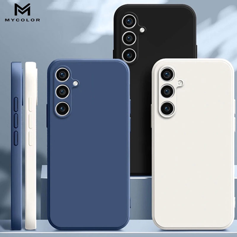 Ốp điện thoại silicon mềm cạnh vuông nguyên bản cho Samsung ss Galaxy A17 A07 A16 A06 A56 A36 ...