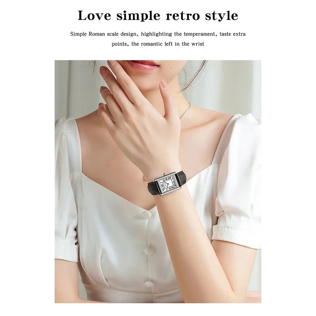 Sanda 9031 / 1108 Cặp Đôi Sang Trọng Đồng Hồ Dây Da Chống Thấm Nước Mặt Vuông Thể Thao Thông ...