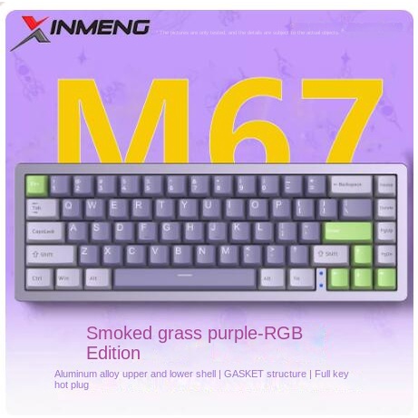 Xinmeng M67 three mode mechanical keyboard Customization of Aluminum ...