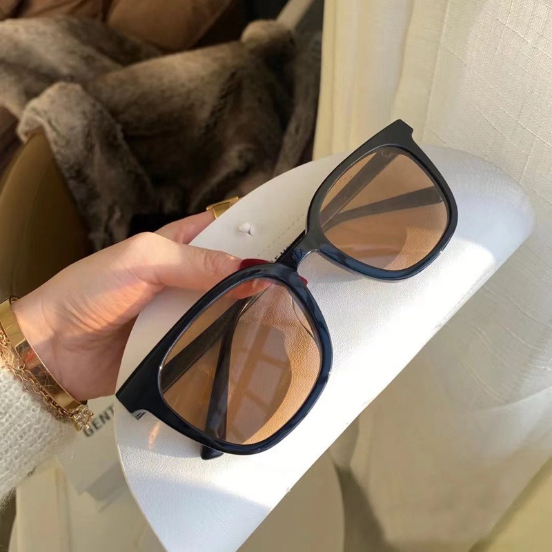 Kính Mát Nữ Thời Trang Vintage Nâu Đen Trà Màu Ống Kính Chống Nắng Kính ...