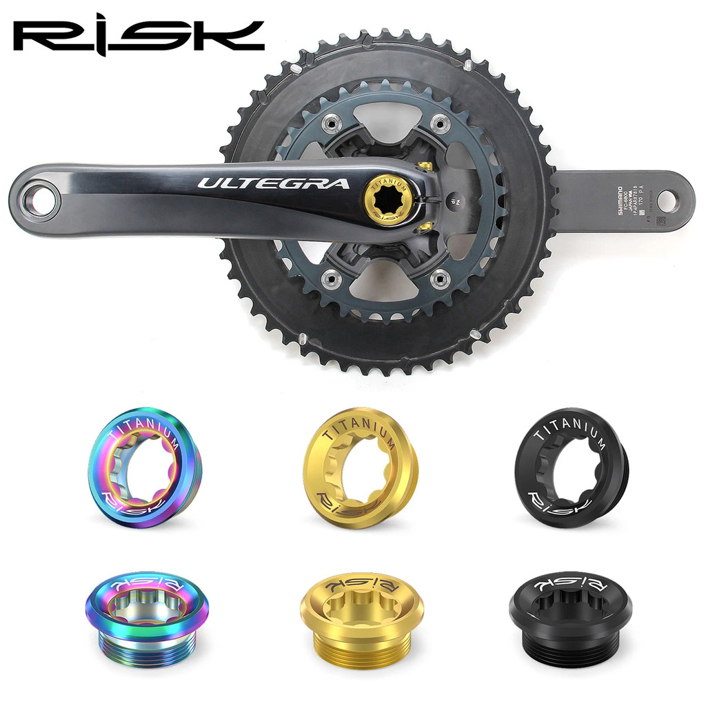 Risk M20x8mm M6 * 18mm Hợp kim titan Xe đạp Chainwheel Bu lông Nắp tay ...