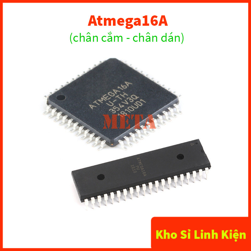 Atmega16A-PU Dip 40 - AVR Chân Cắm, Atmega 16A-AU TQFP44 Chân Dán - Atmega 16 2,7-5V, thạch anh ...