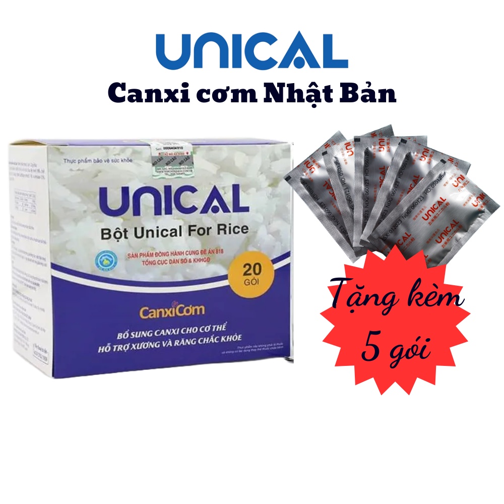 [Kèm 5 gói mỗi hộp] Canxi cơm Nhật Bản- Unical for rice | Shopee Việt Nam