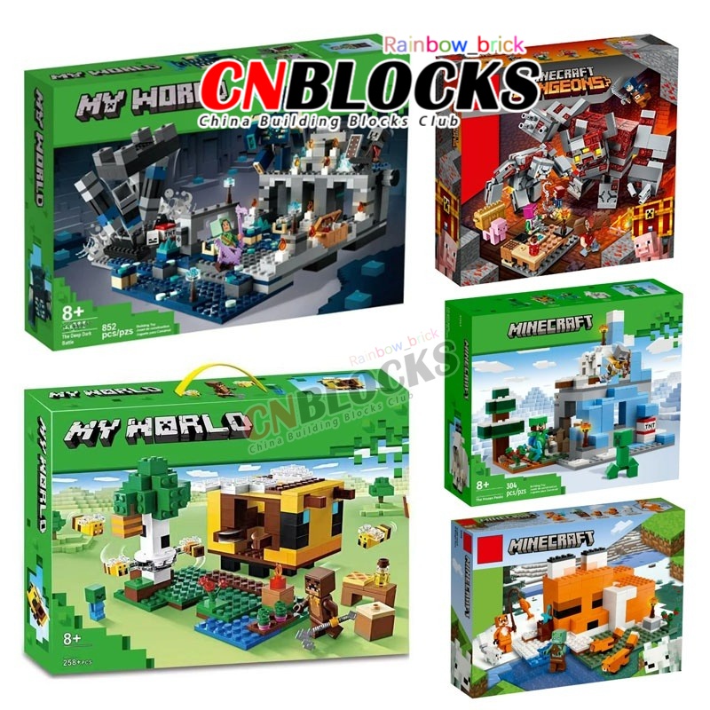 Dòng Minecraft là khối xây dựng MOC lắp ráp đồ trang trí cho trẻ em ...