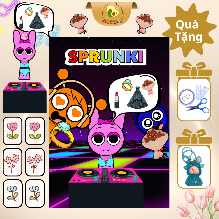 Đồ Chơi Giấy Bóc Dán Nhân Vật Sprunki Phần 14 - Game Book Sprunki - Học ...