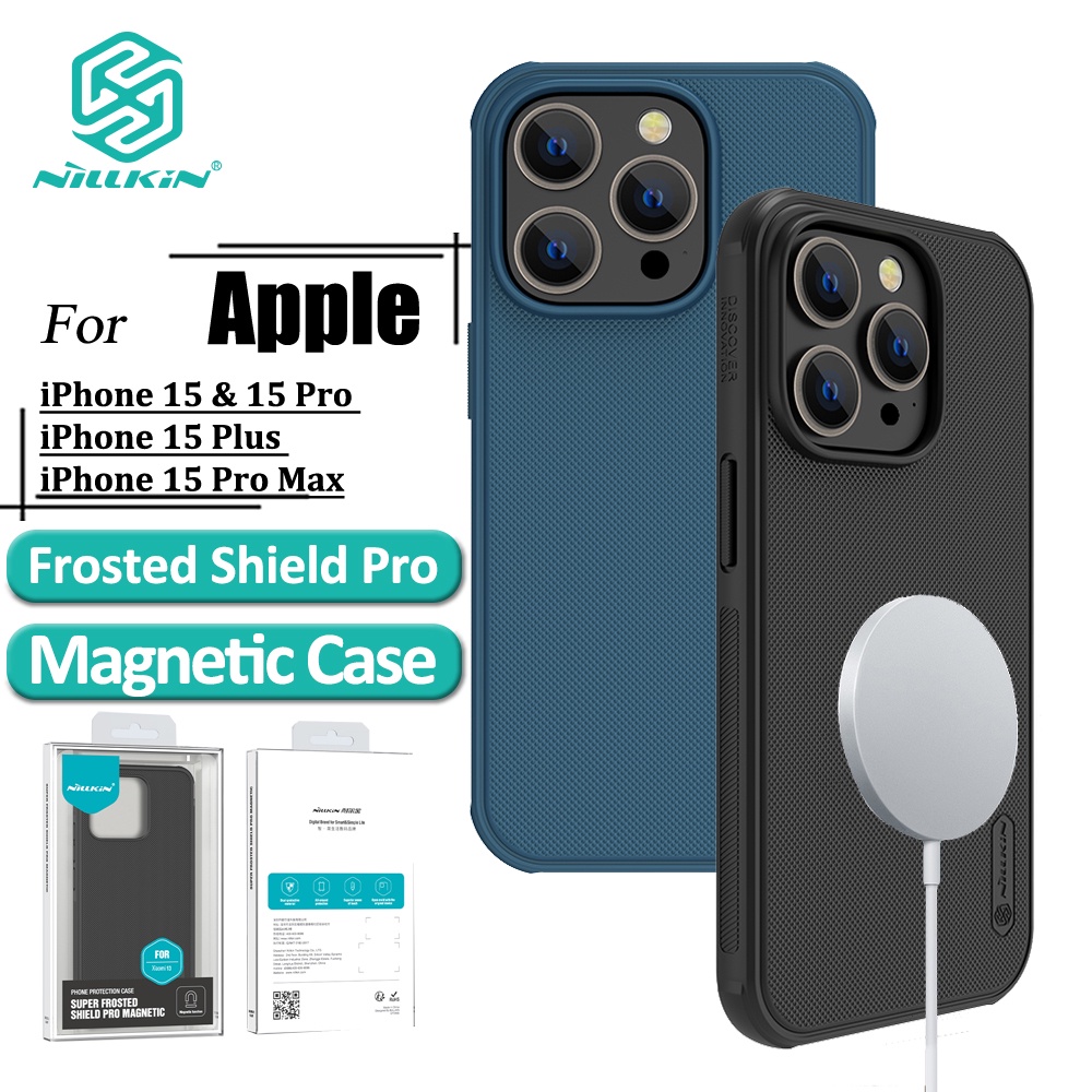Ốp điện thoại Nillkin pc + tpu siêu mỏng chống sốc chống vân tay thích hợp cho iphone 15 pro max ...
