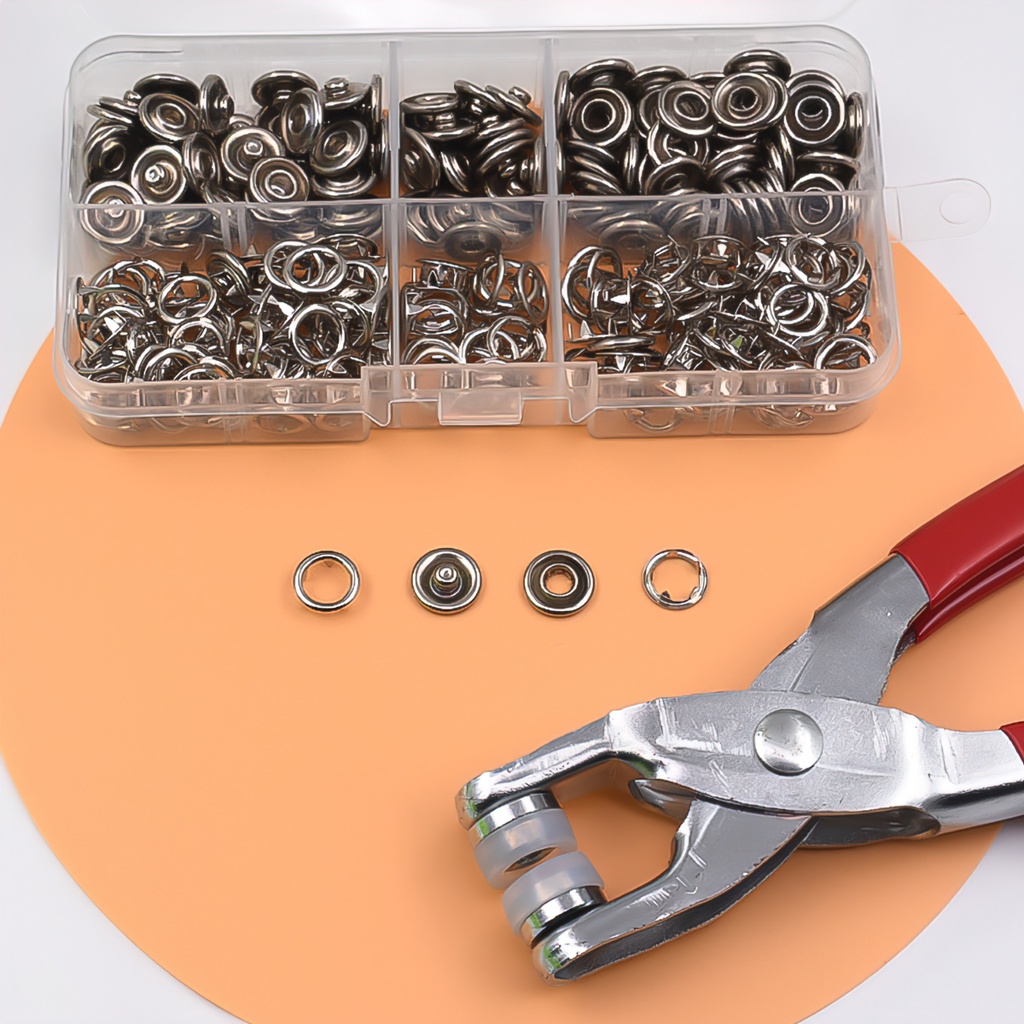 Giá sỉ - Kìm Bấm Cúc Vành Áo Kim Loại, Bộ kìm bấm khuy cúc áo kèm hộp 100 chi tiết cúc áo - MAYA ...