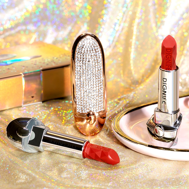 In stock and fast delivery# mirror lipstick bright starry sky gem ...