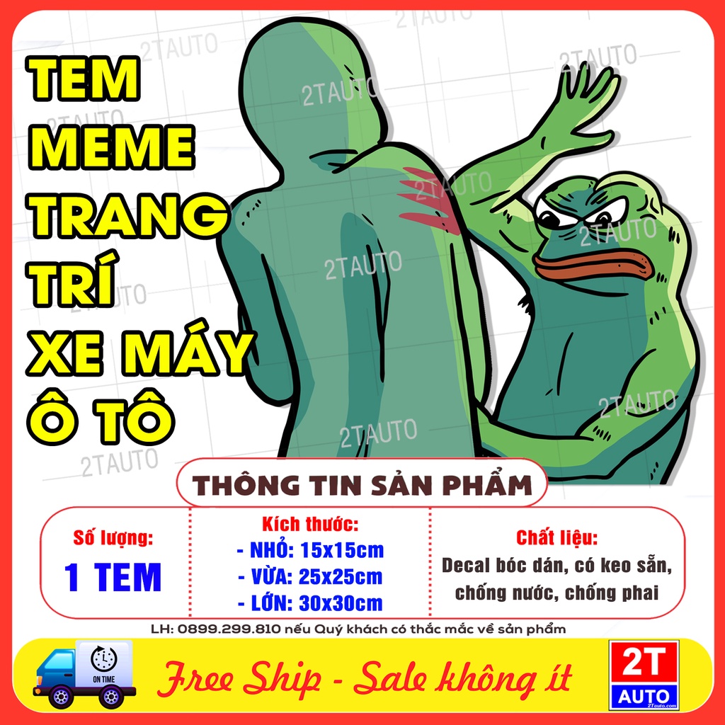 Tem Meme Ếch Xanh Đánh Yêu Cute, Tem Decal Trang Trí Ô Tô Xe Máy, Các ...