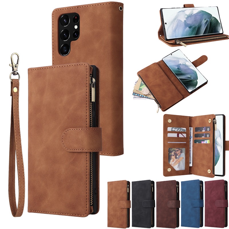 Cho Samsung S23 FE S24 Ultra S24Plus A15 A05 A05s A02 A25 Bao Da Điện Thoại Kiểu Ví Gập Nam Châm ...