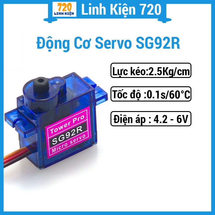 Động cơ servo SG92R 2.5Kg/4.8V nhỏ gọn | Shopee Việt Nam