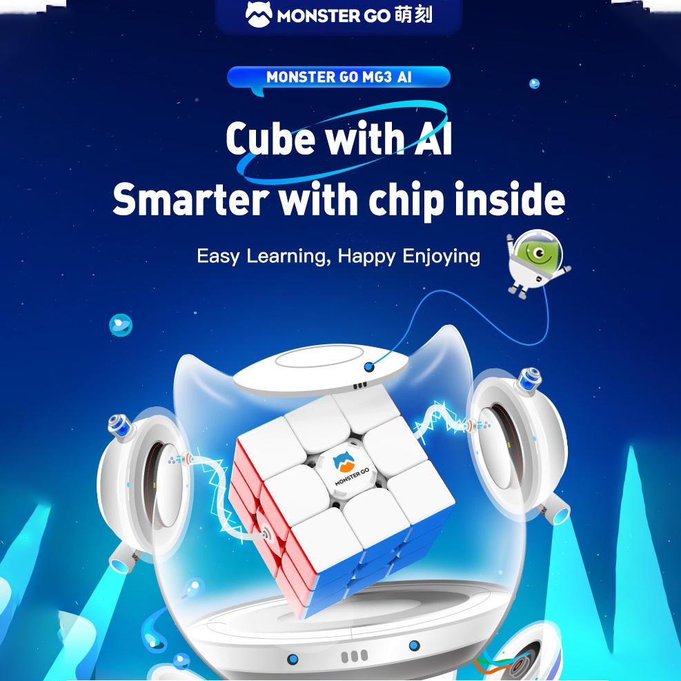 GAN Cube AI Smart 3x3 Cube GAN Quái vật Go MG3 AI Professional Magnetic 3x3 Cube MG3 AI APP Đồ ...