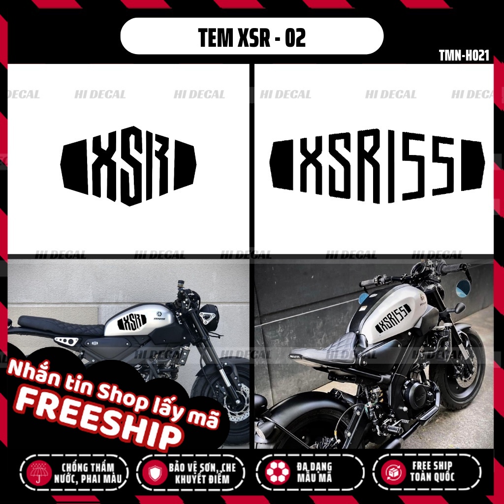 Tem XSR decal sticker dán xe XSR155 | TMN - 021 | Decal cao cấp chống ...