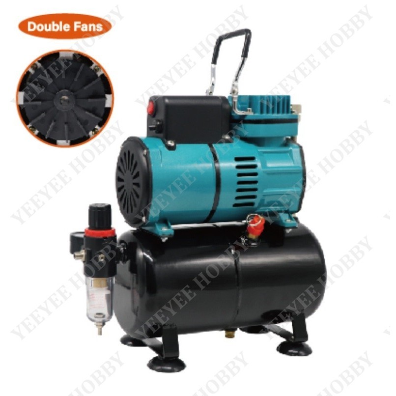 MÁY NÉN KHÍ KHÔNG DẦU TC-862T DOUBLE FAN (MÀU ĐEN) AIR COMPRESSOR SIÊU ...