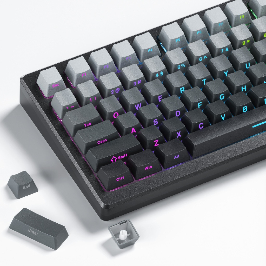 Keycaps in bên hông PBT 136 phím Gradient Backlit Keycap Double Shot ...