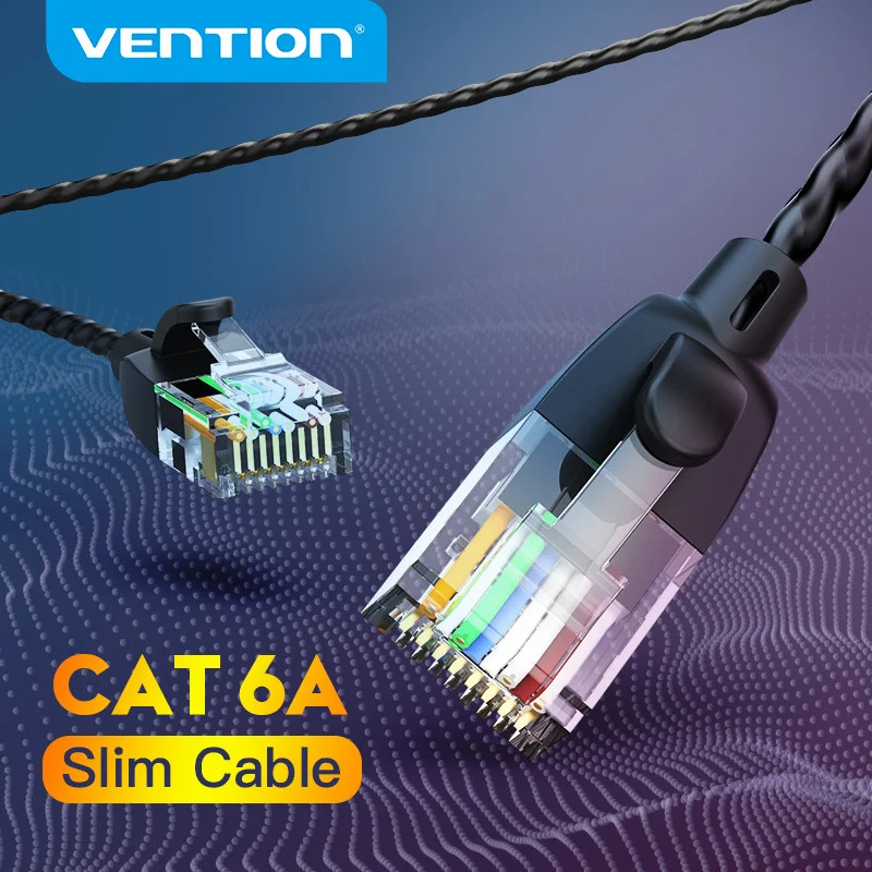 Cáp Ethernet Vention Cat 6 A 10Gbps UTP RJ 45 Slim Ethernet Patch Cable ...