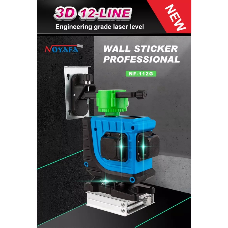 Máy bắn cốt, thăng bằng Laser Noyafa NF-112G cao cấp. Noyafa NF 112G 12 Lines 3D Green Laser ...