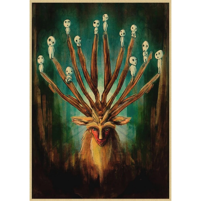 Poster Lụa Treo Tường In Hình Nhân Vật anime mononoke Mee miyazaki ...
