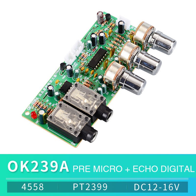 Mạch Khuyếch đại Micro và Vang Echo OK 239A nguồn 12VDC ( nguồn acquy ...