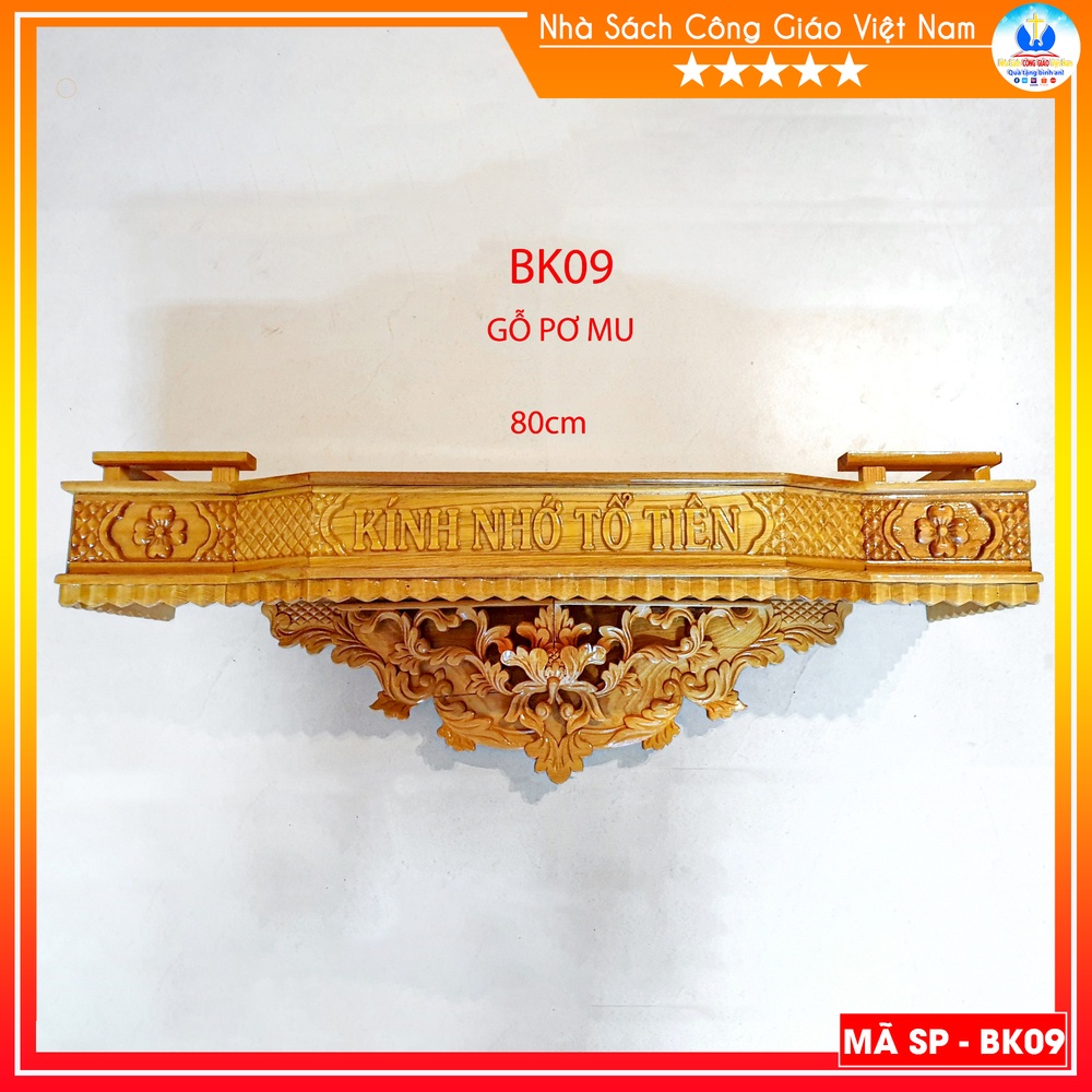 Bộ Kệ Bàn Thờ Thiên Chúa 80cm Gỗ Pơmu cho tượng 50cm 60cm - Bàn thờ Công Giáo đẹp BK09 | Shopee ...