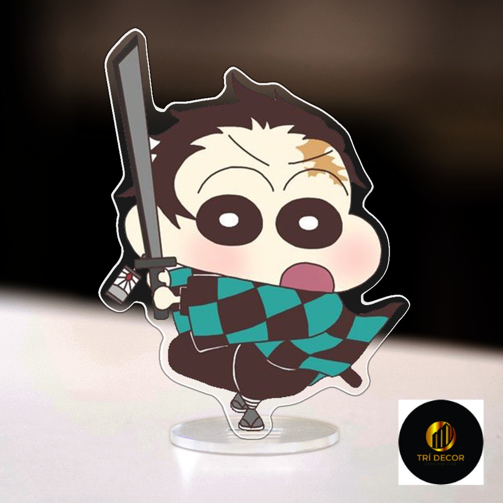 Mô hình đứng standee bằng arcrylic Shin Cậu Bé Bút Chì x Kimetsu No ...