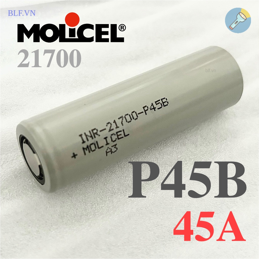 [P21] Pin sạc 21700 MOLICEL P45B 4500mAh 45A công suất cao li-ion 3.6v ...