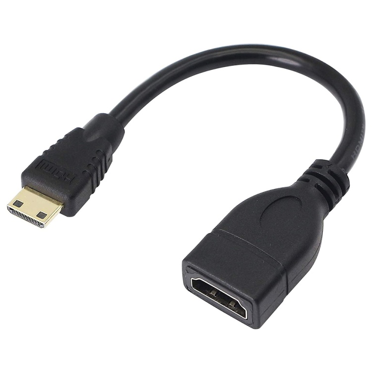 Cáp HDMI Mini mạ vàng 17cm sang HDMI 19 chân (Đen) | Shopee Việt Nam