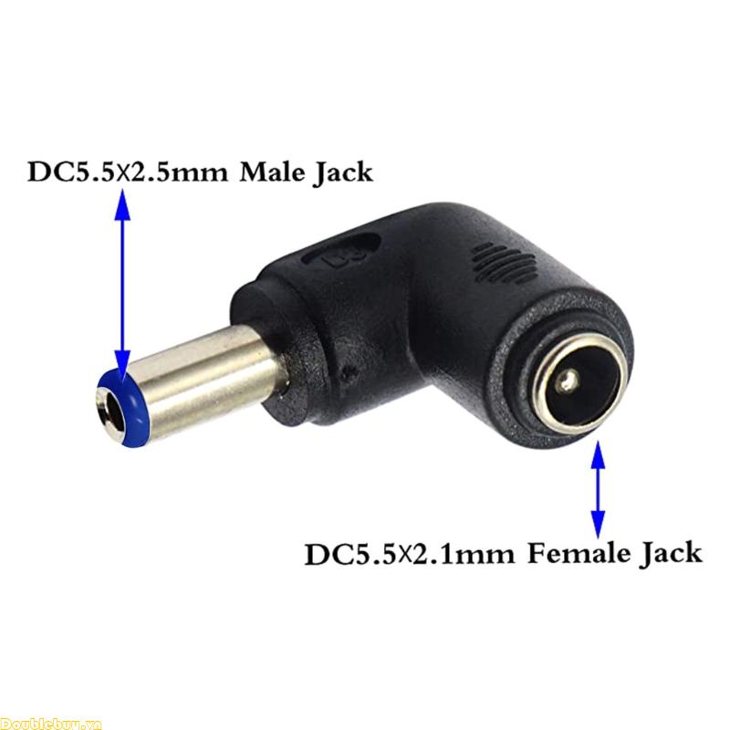 Bộ Chuyển Đổi Nguồn Điện DC 5V Jack 5 5x2 1mm Male 90 Độ Sang DC5 5x2 1mm Femal | Shopee Việt Nam