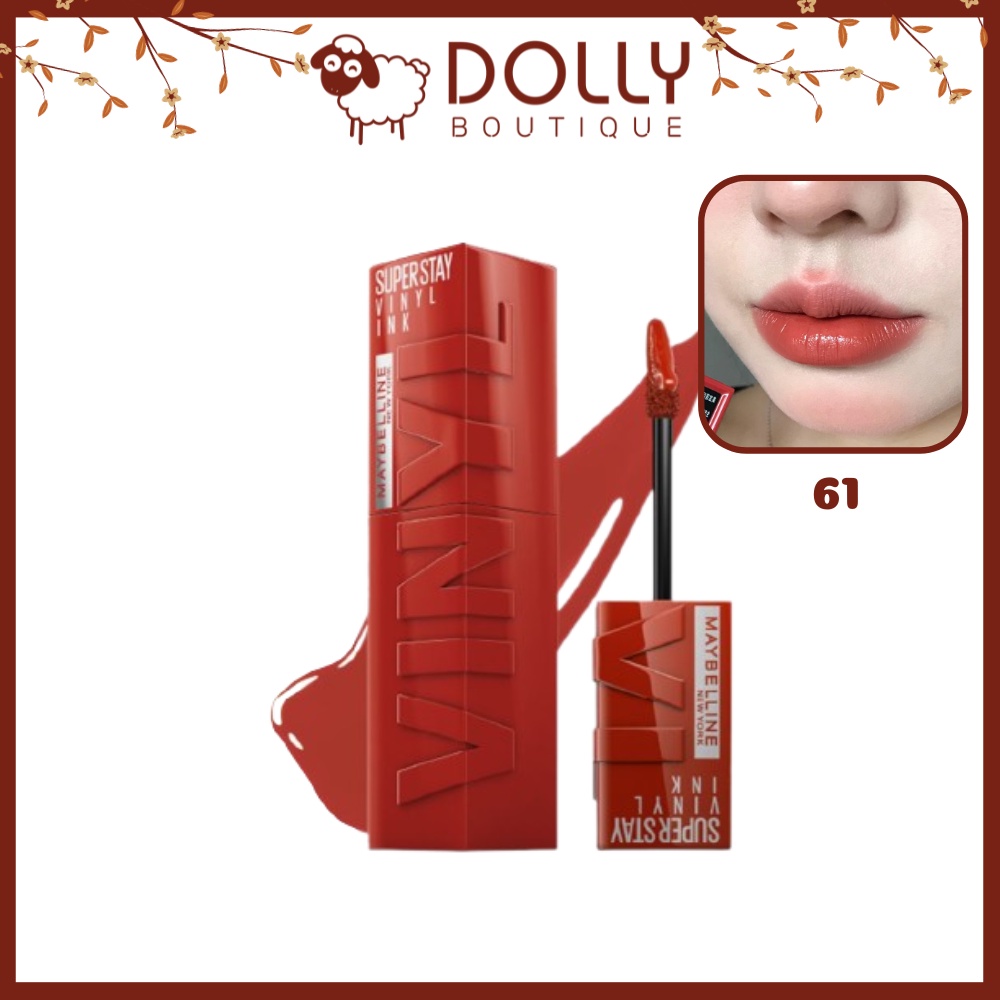 Son Kem Dạng Tint Bóng Maybelline Super Stay Vinyl Ink 61 Risky (Màu ...