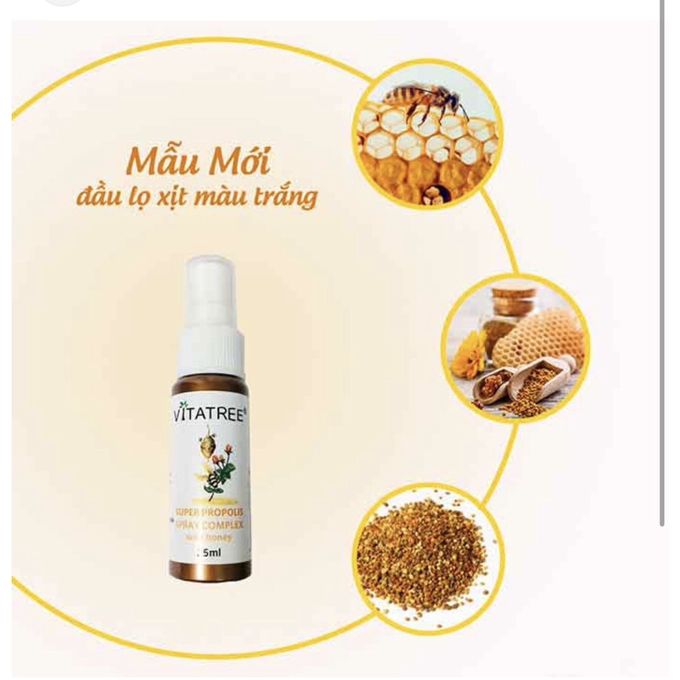 Xịt họng Vitatree Super Propolis Spray Complex with honey 30ml | Shopee ...