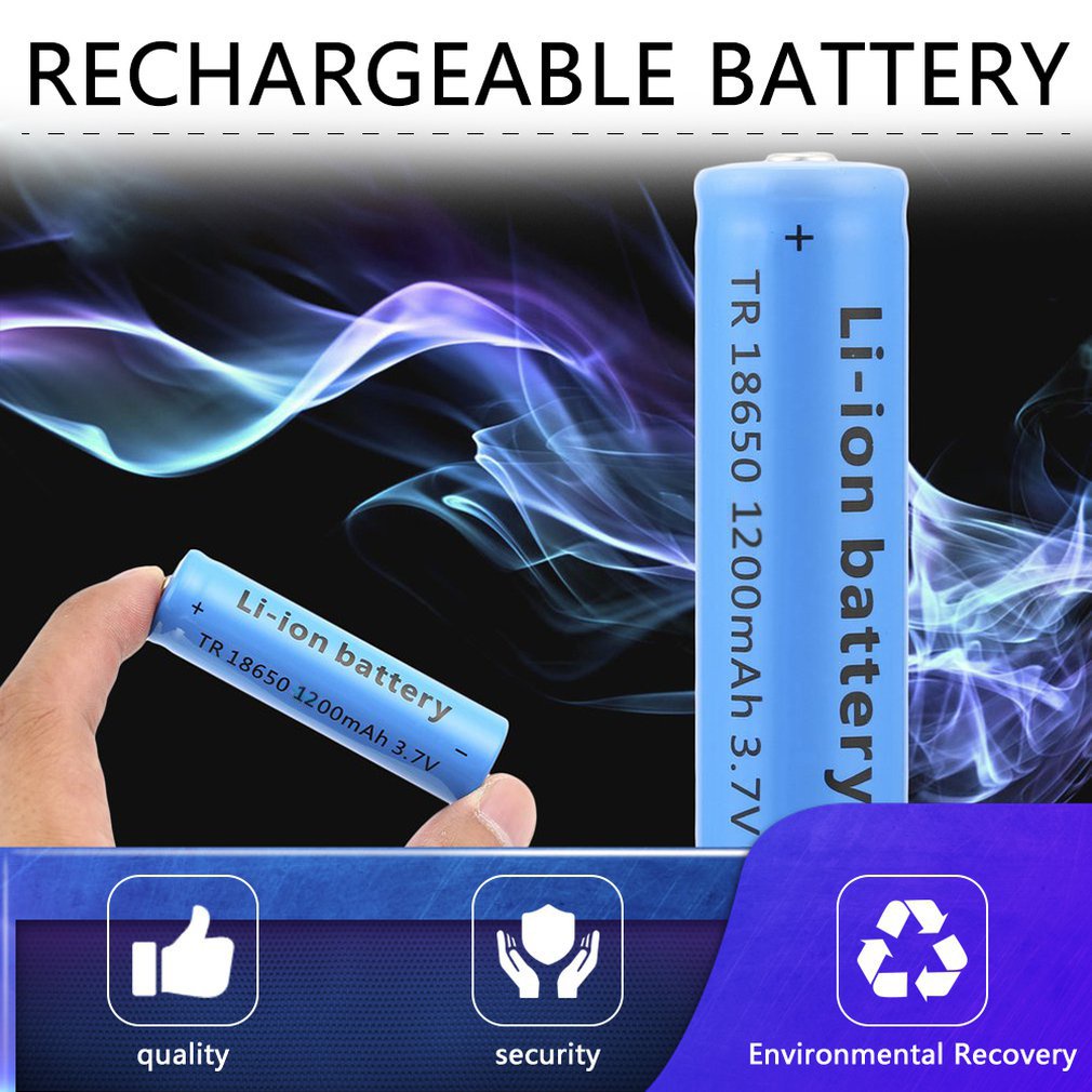 Pin Li-ion 18650 1200mah 3.7V Pin sạc dung lượng lớn màu đỏ | Shopee ...