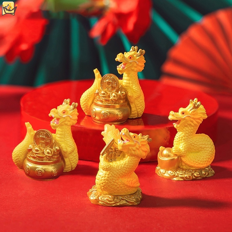 Tượng Rồng Vàng mini Năm Con Rồng Trang Trí Tiểu Cảnh jp3 mm | Shopee ...