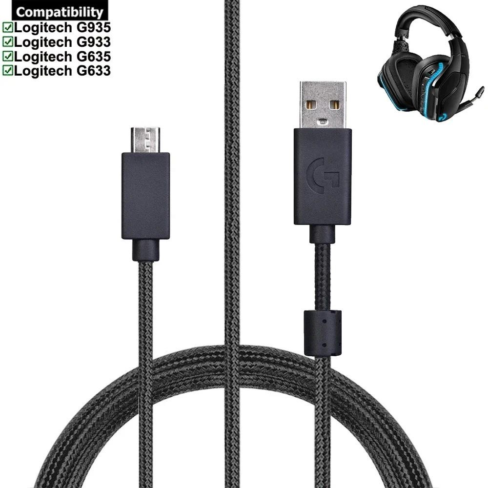 Ofc Nylon Bện Thay Thế Sạc USB Cáp Dữ Liệu Âm Thanh Cáp Nối Dài Dây Cho Logitech G635 G633 G933 ...