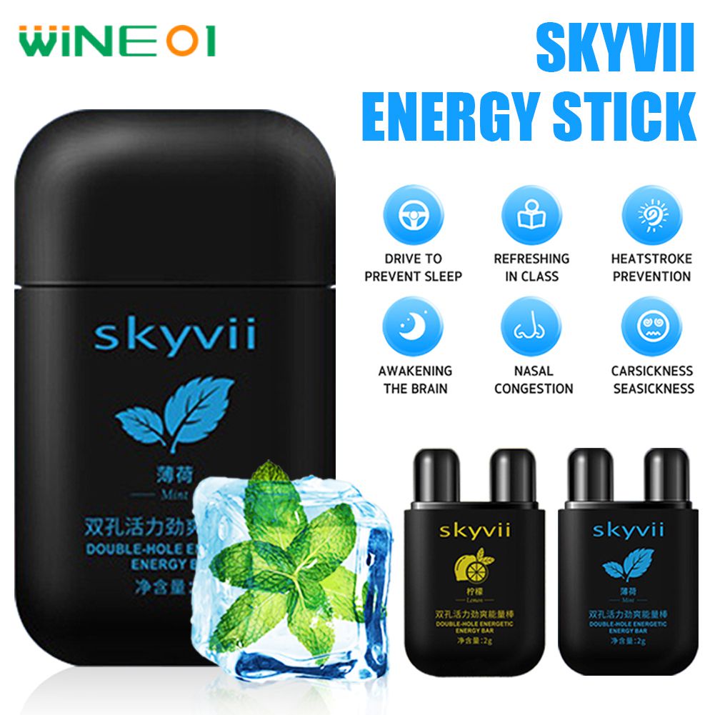 Skyvii Vitality Chống buồn ngủ Năng lượng Thuốc hít mũi Gan Đôi lỗ ...