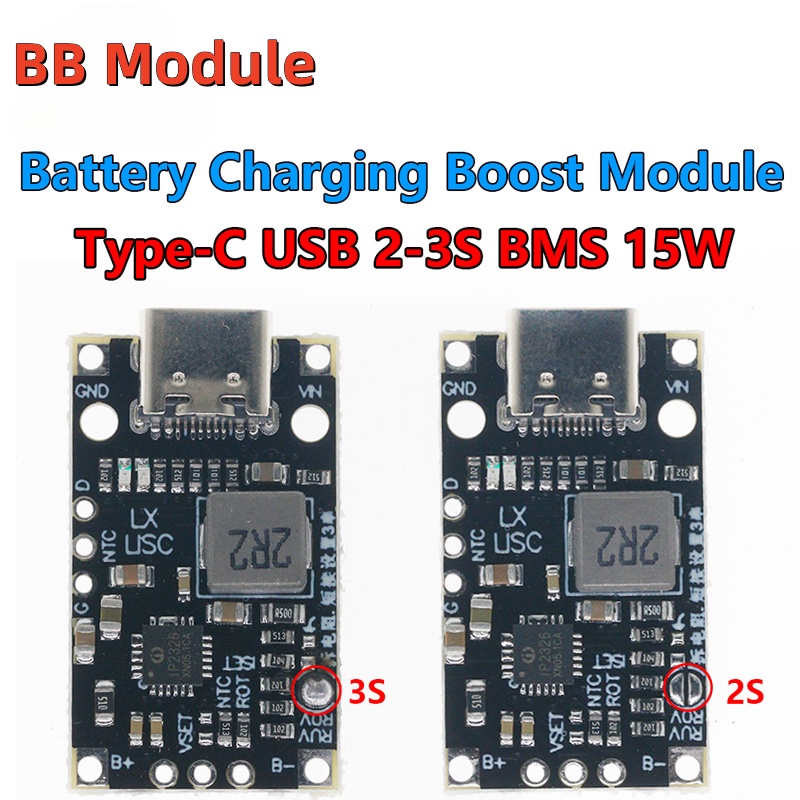 Mô Đun Tăng Cường Sạc Pin lithium type-c usb 2-3s bms 15w 8.4v 12.6v 1.5a Kèm Phụ Kiện | Shopee ...