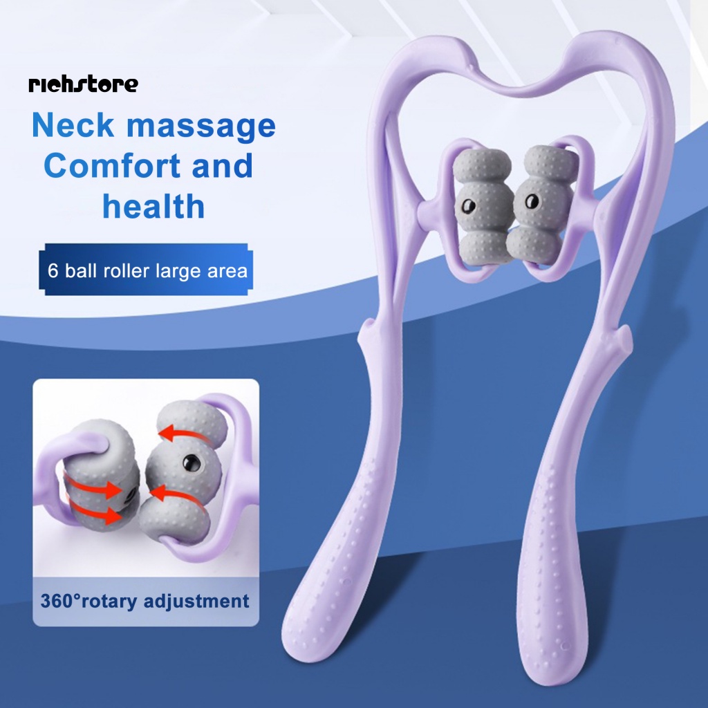 Dụng Cụ Massage Cổ Với 6 Bóng Lăn Massage Cổ Từ Tính Nhỏ Gọn Giảm Đau Sâu Cầm Tay 6 Bóng Lăn